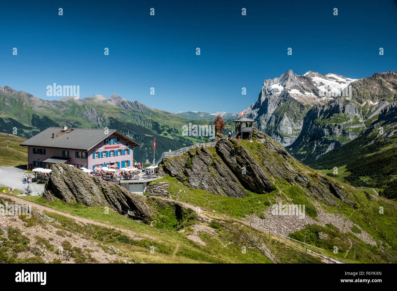 Grindelwald, scenic viewpoint Stock Photo - Alamy