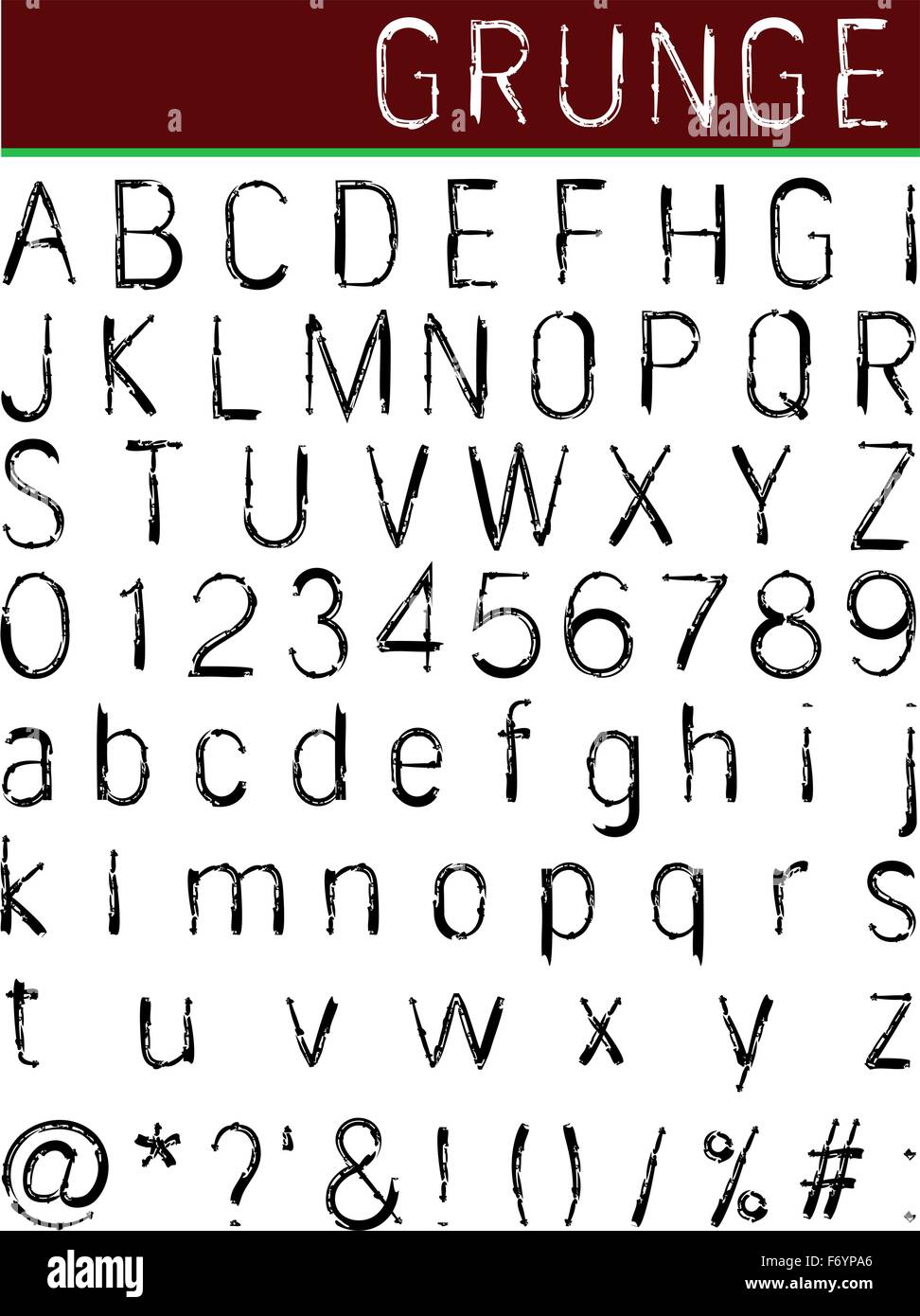 Grunge Alphabet, Font Set Vector Art Stock Vector Image & Art - Alamy