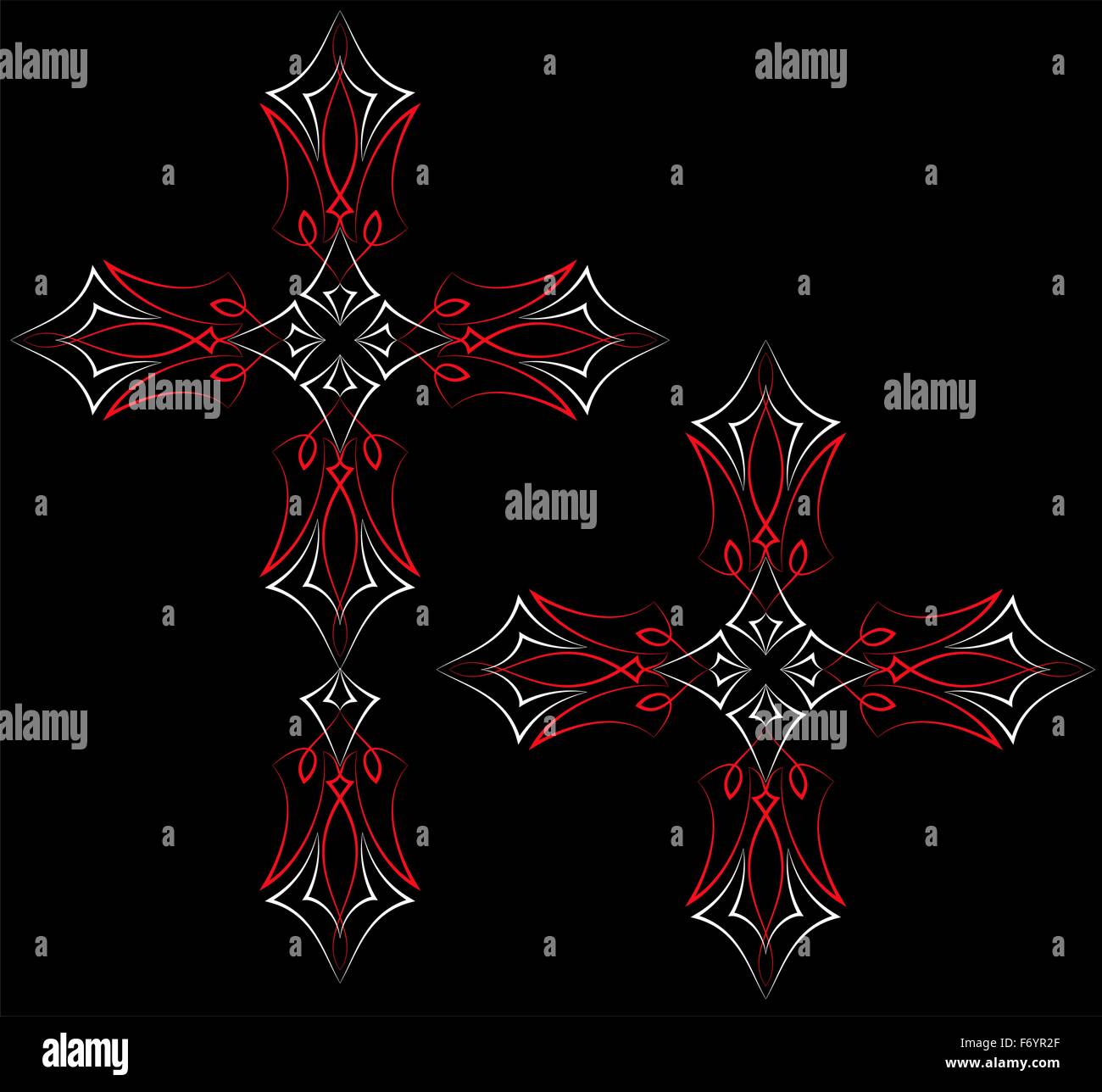 Pinstripe Graphics Cross : Vinyl Ready Stock Vector Image & Art - Alamy