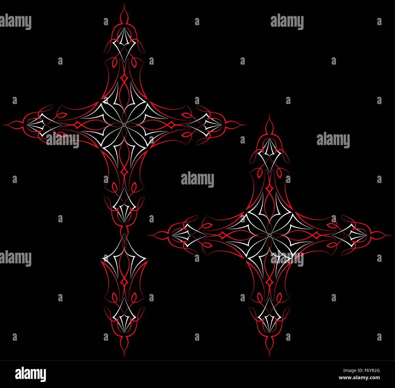Pinstripe Graphics Cross : Vinyl Ready Stock Vector Image & Art - Alamy