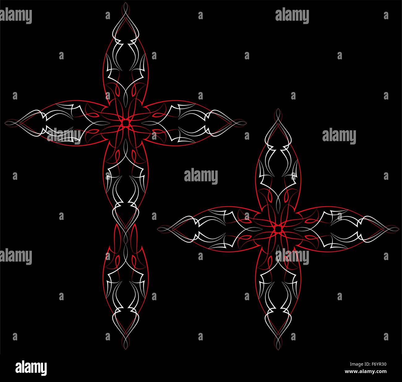 Pinstripe Graphics Cross : Vinyl Ready Stock Vector Image & Art - Alamy