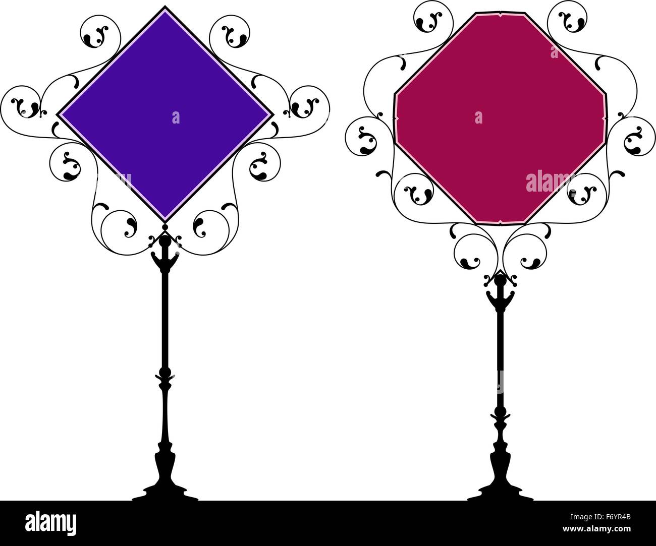 Wrought Iron Signage Vector Illustration Stock Vector Image & Art - Alamy