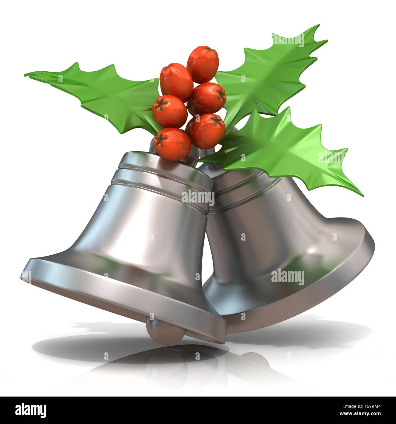 Christmas Bells And Holly Background