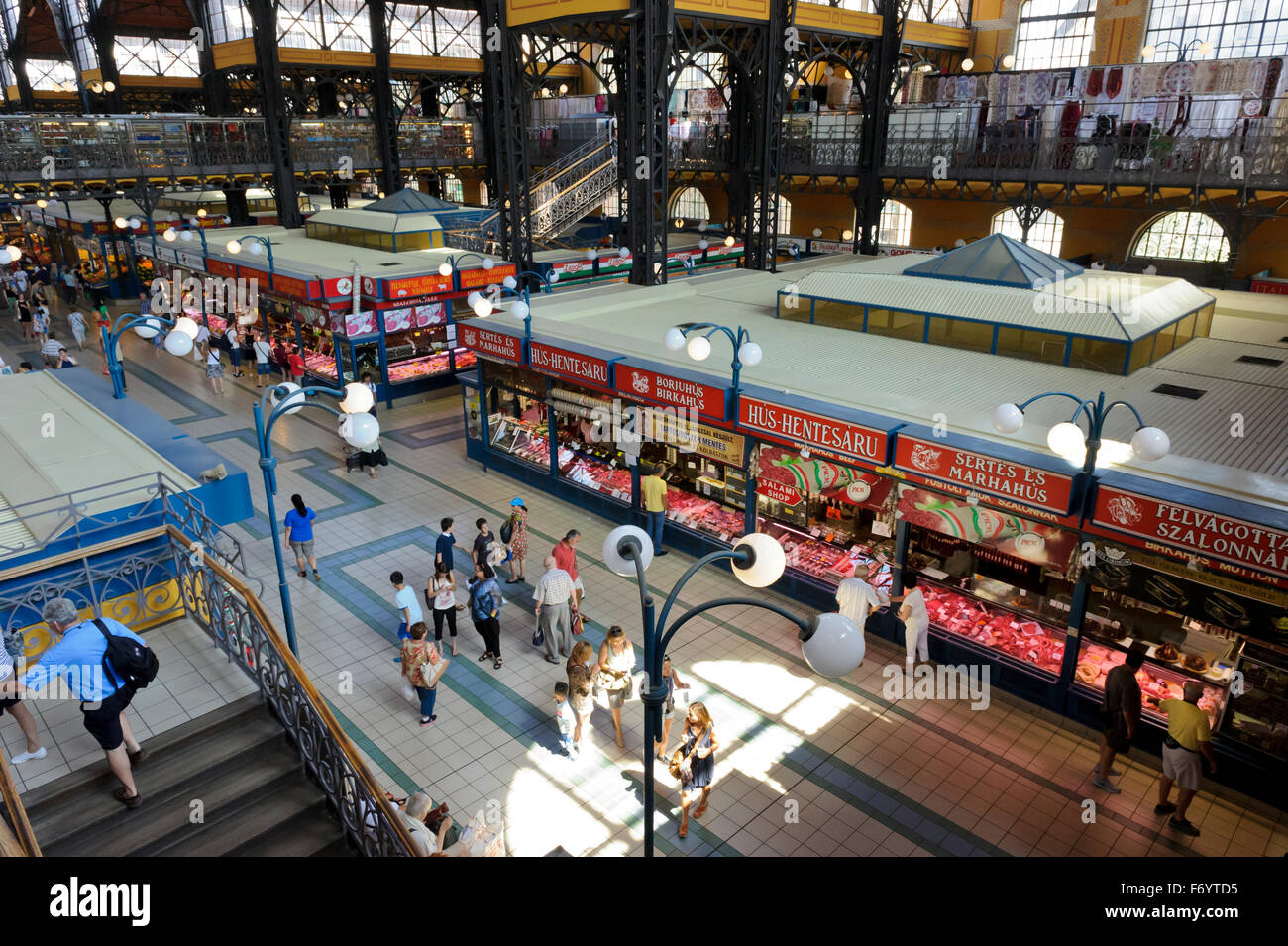 Budapest indoor food market hi-res stock photography and images - Alamy