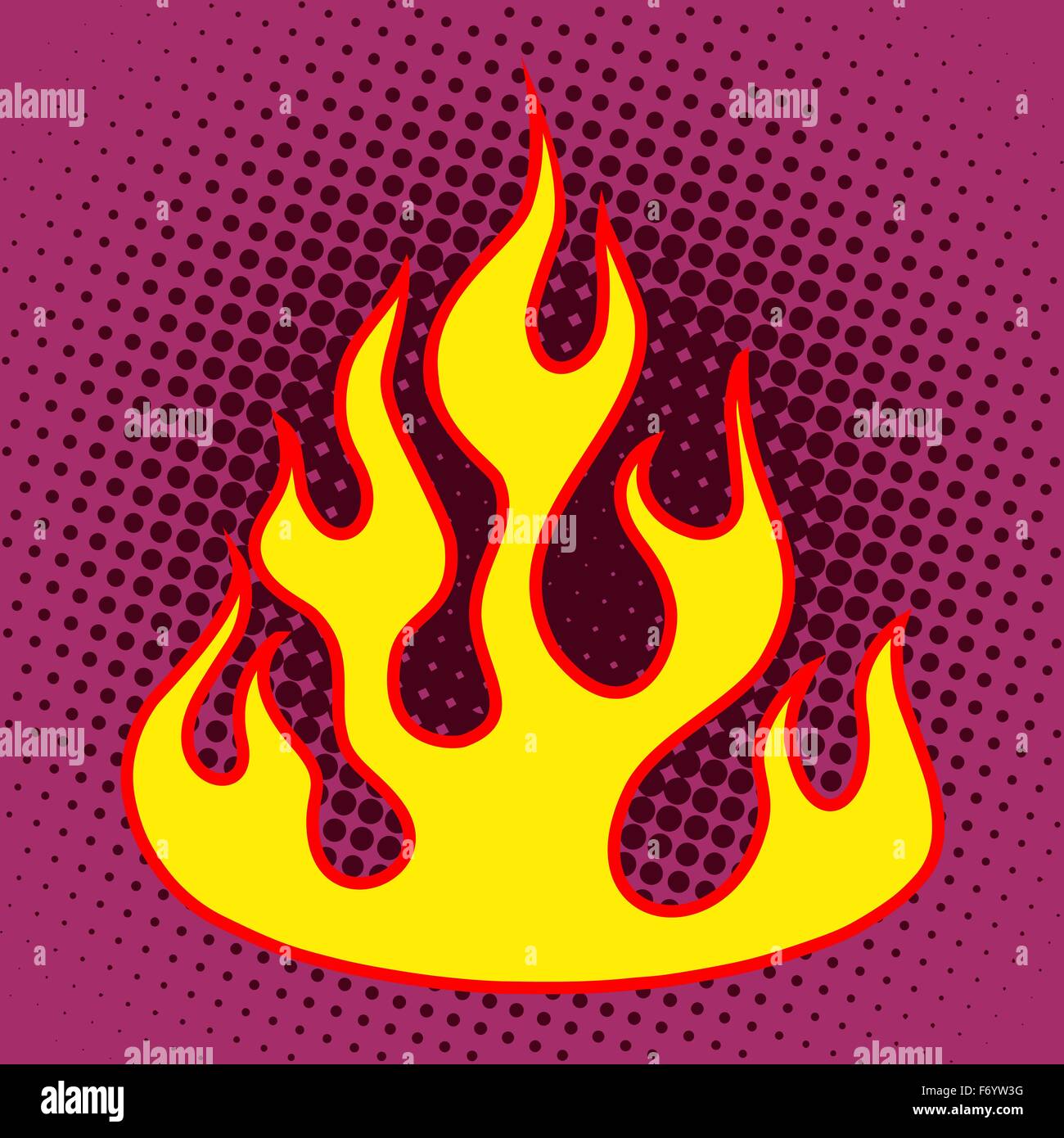 Flame retro silhouette Stock Vector Image & Art - Alamy