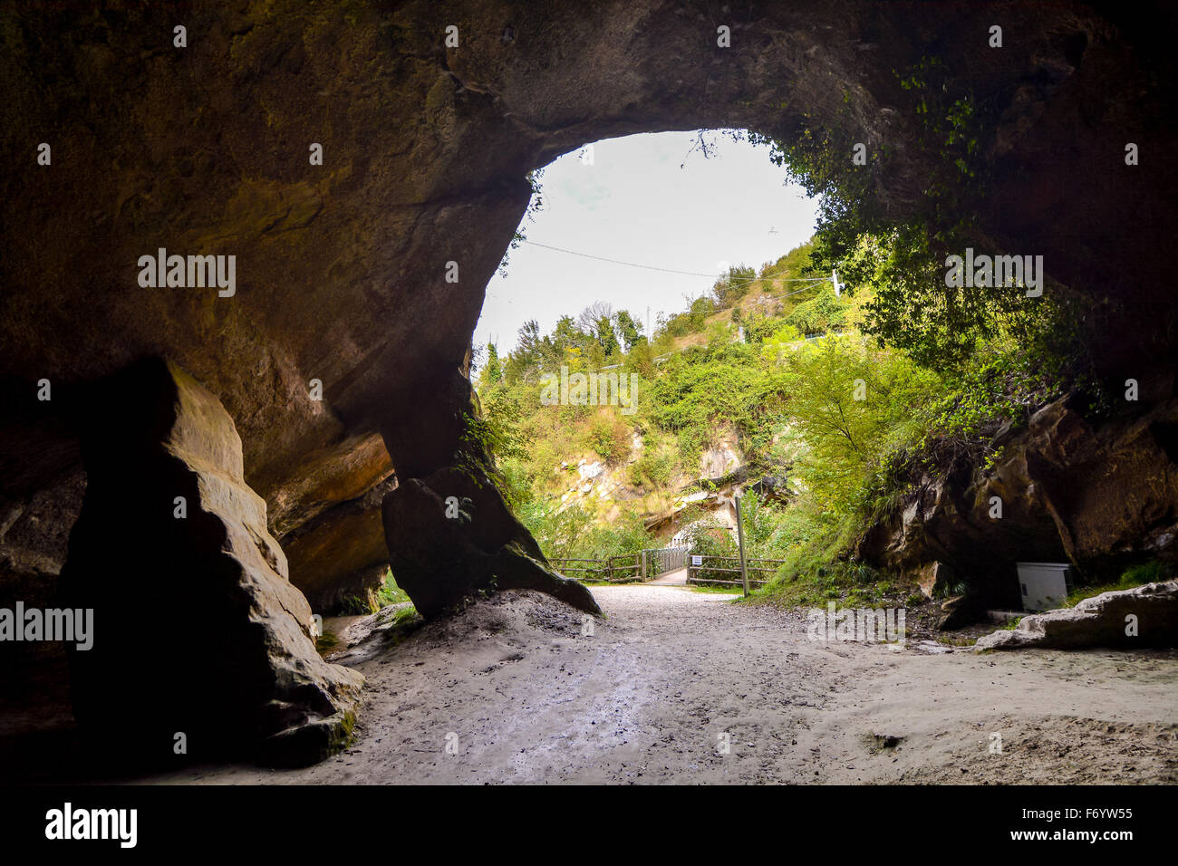Entrance to the cave Stock Photo - Alamy
