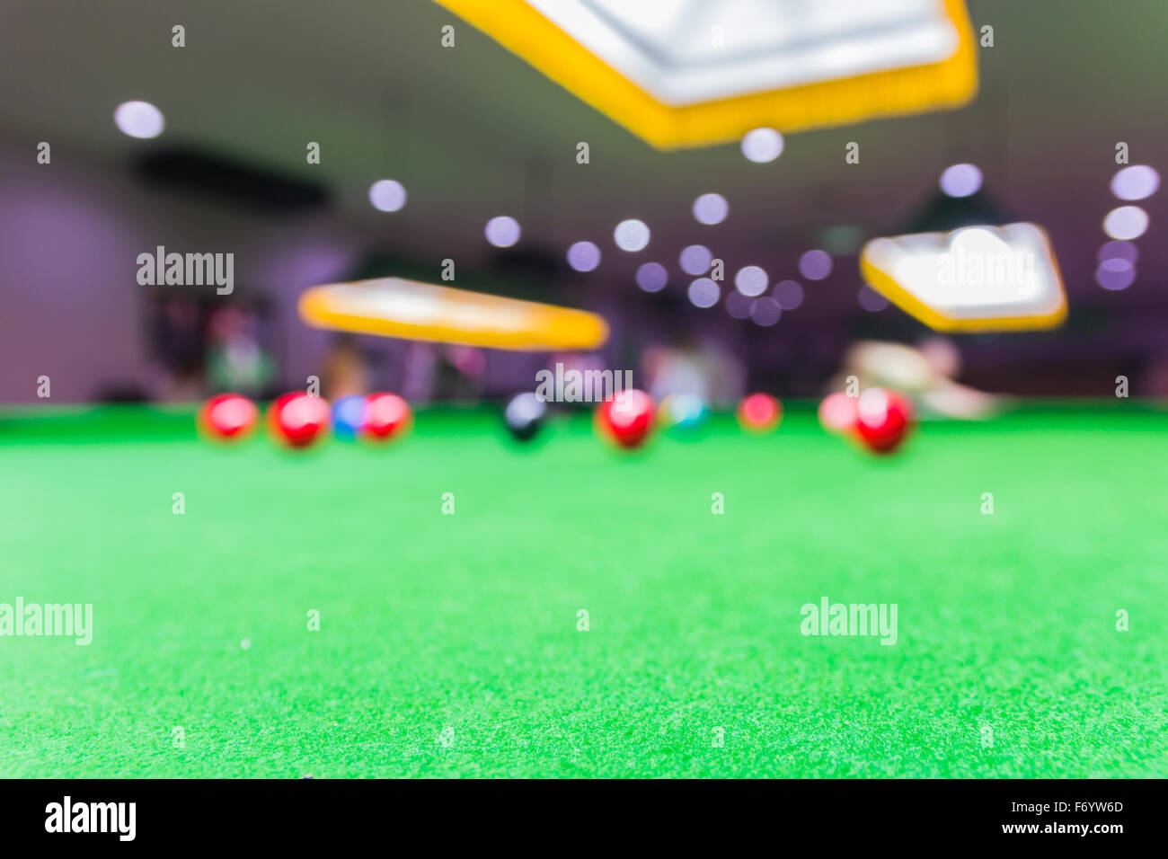 billiard room blurred background Stock Photo - Alamy