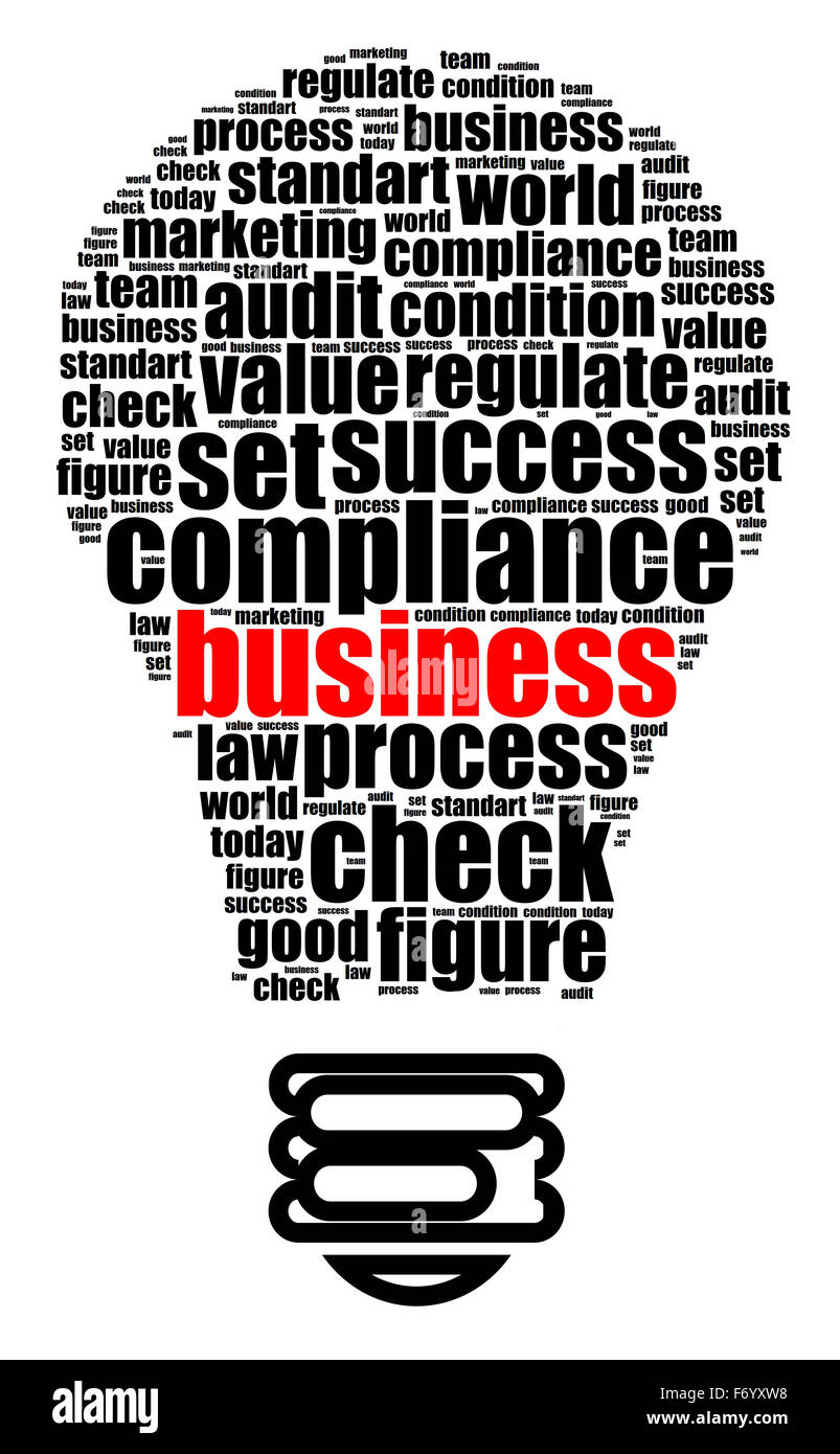 Lightbulb illustration word cloud concept Stock Photo - Alamy