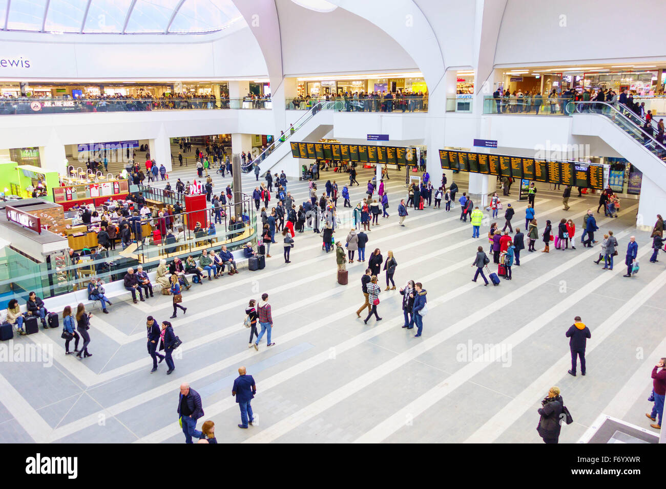 The new concourse and shopping centre at Grand Central Birmingham UK ...