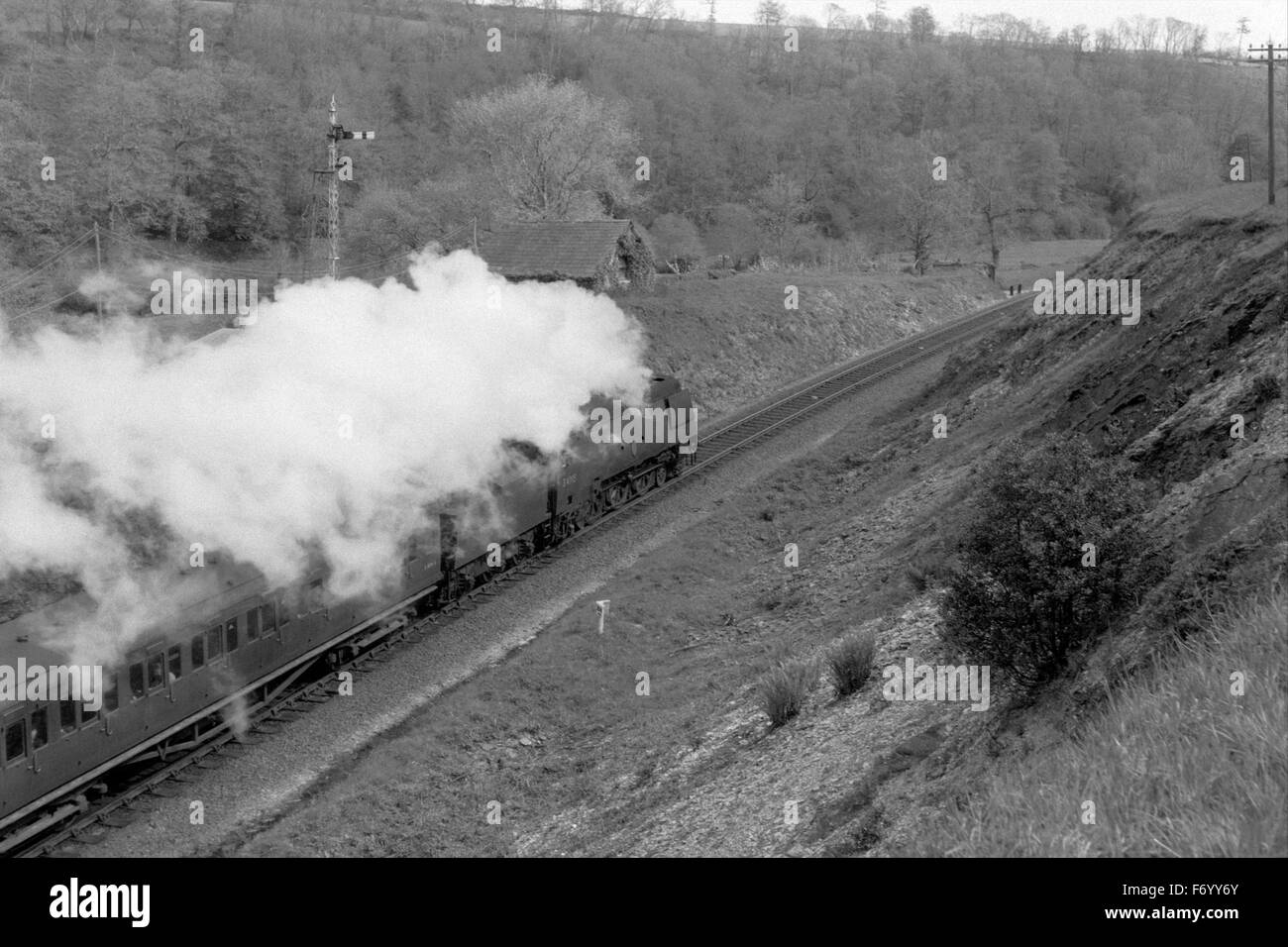 original british rail steam loco number 34015 at ashwater england uk ...