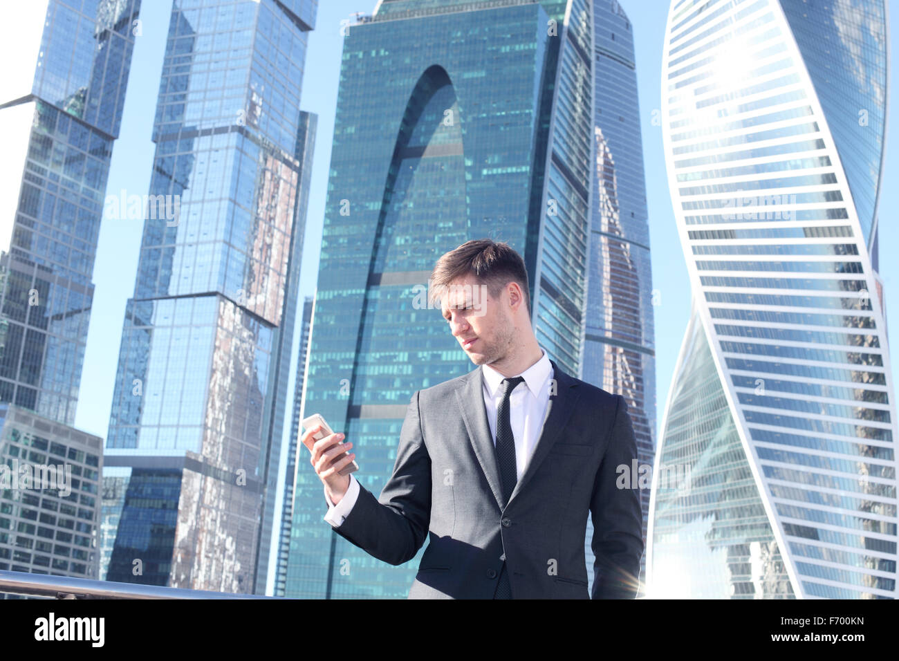 Businessman using smartphone phone hi-res stock photography and images ...