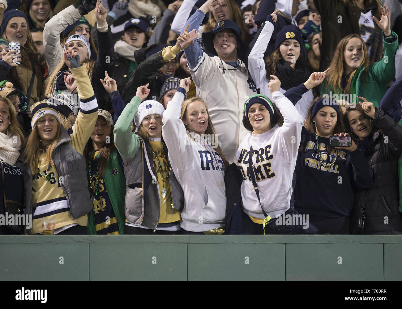 Boston, Massachusetts, USA. 22nd Nov, 2015. Notre Dame fans during NCAA ...