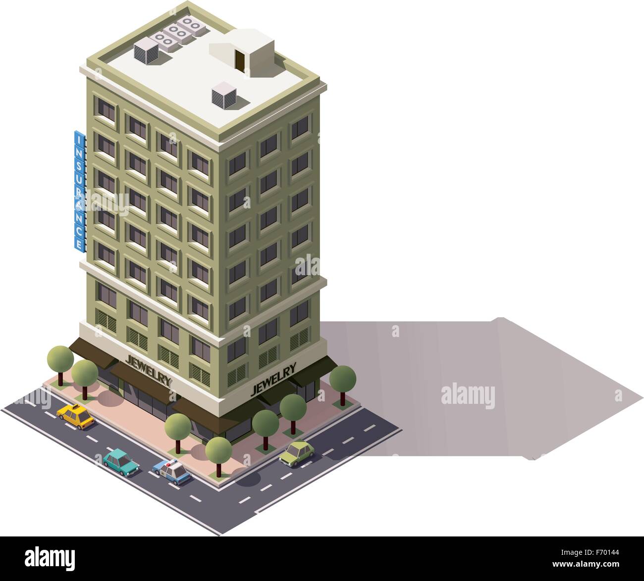 Vector isometric building Stock Vector Image & Art - Alamy