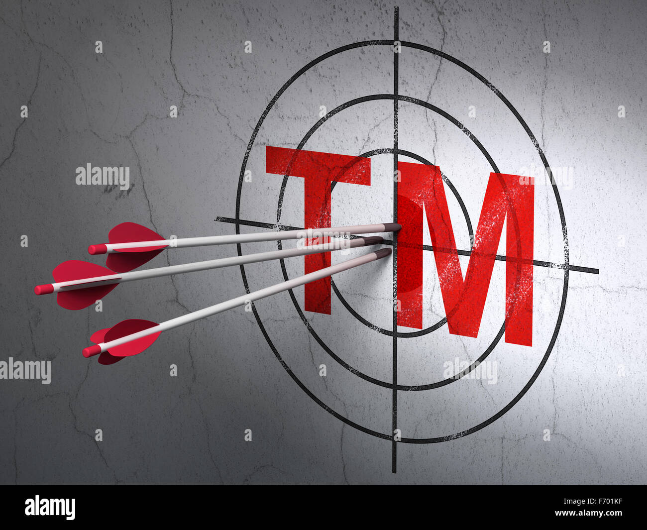 Law concept: arrows in Trademark target on wall background Stock Photo ...