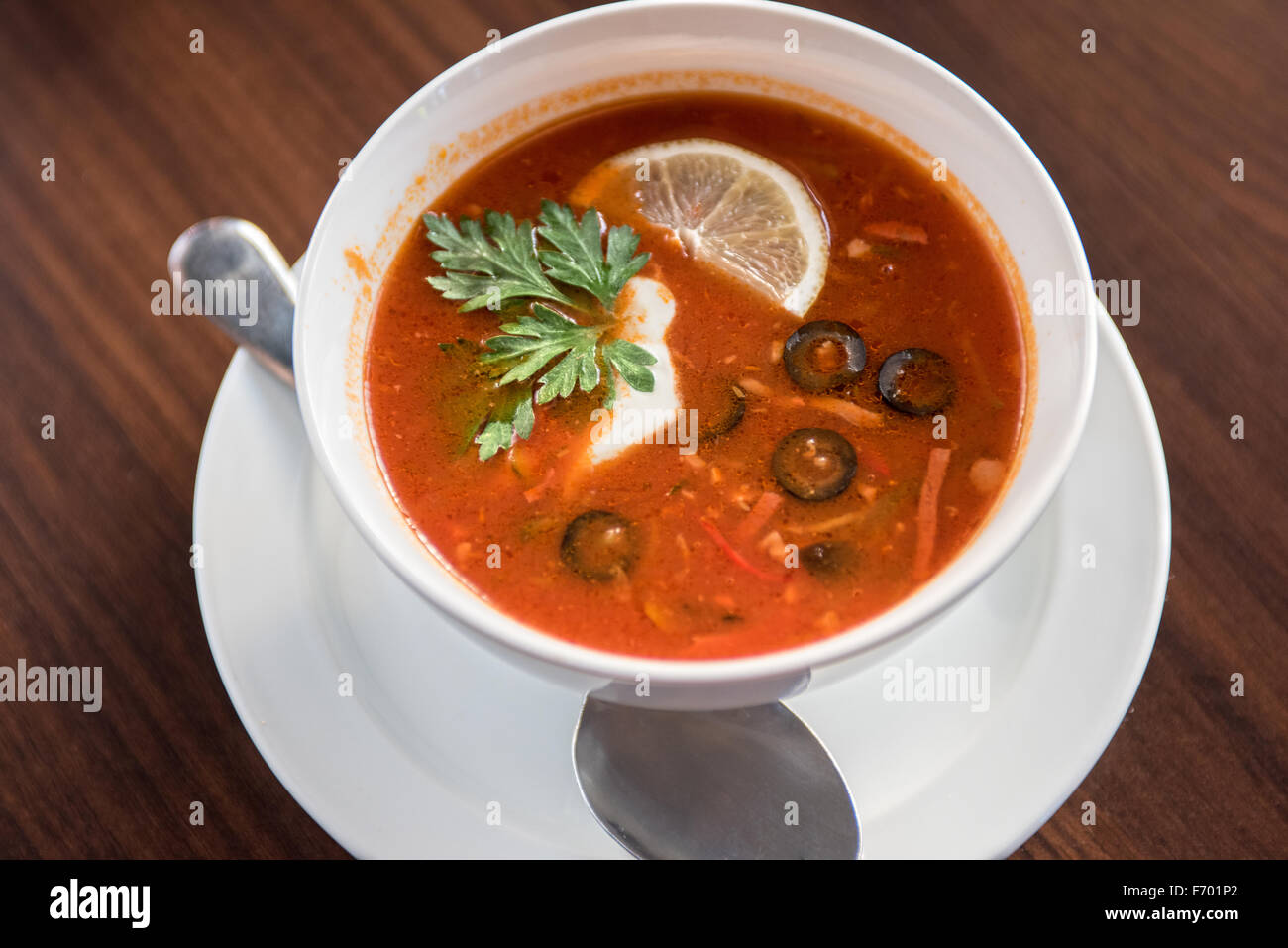 Traditional russian soljanka Stock Photo - Alamy