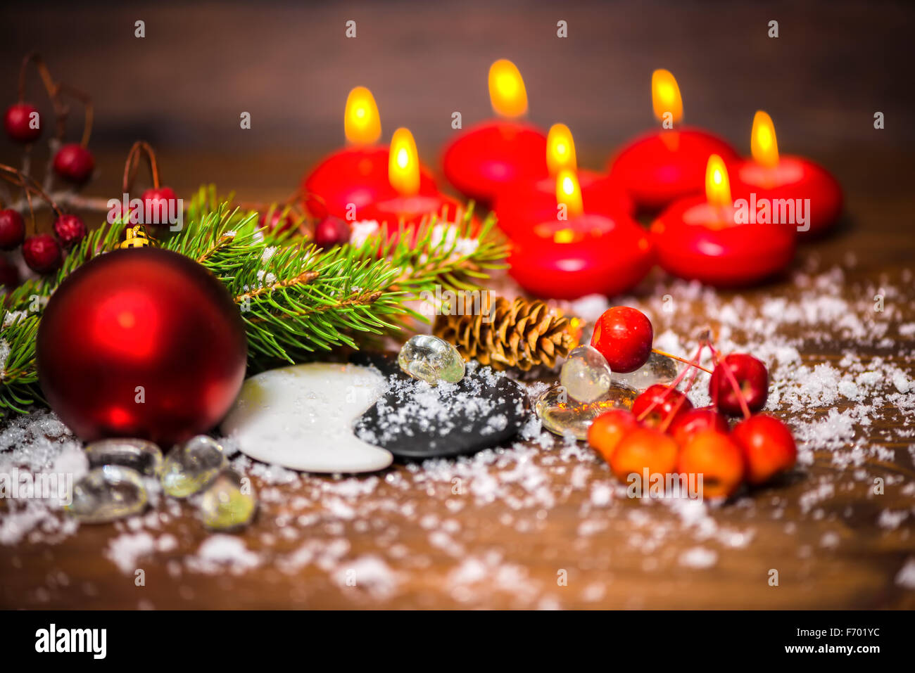 beautiful background of Chinese New Year with Yin-Yang symbol, apple ...