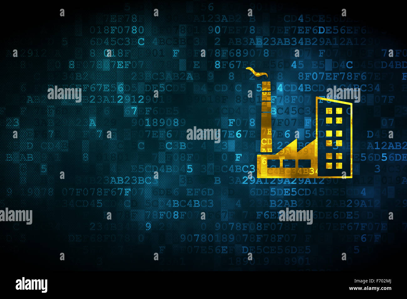 Industry concept: Industry Building on digital background Stock Photo ...