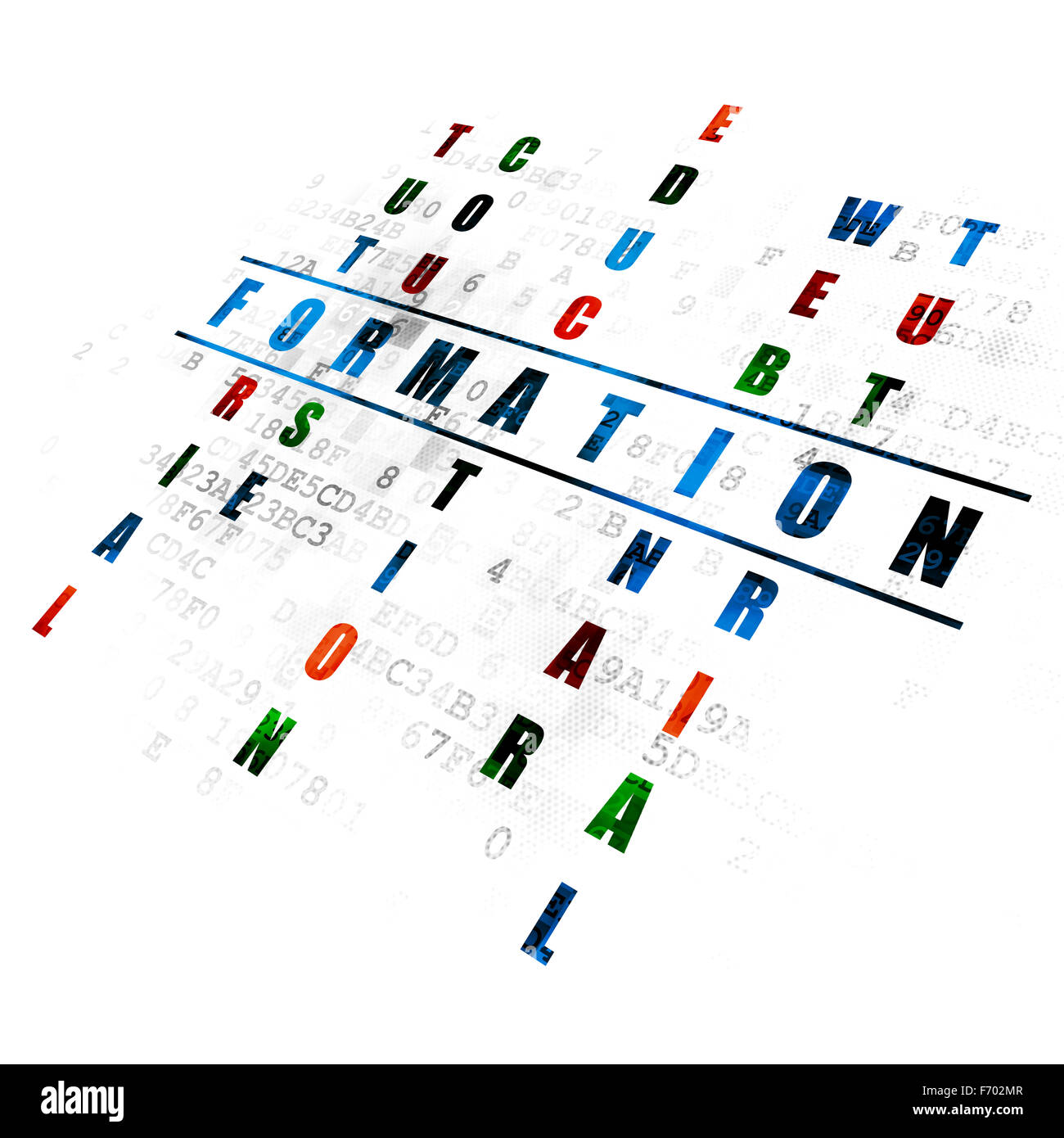 Education concept: Formation in Crossword Puzzle Stock Photo - Alamy