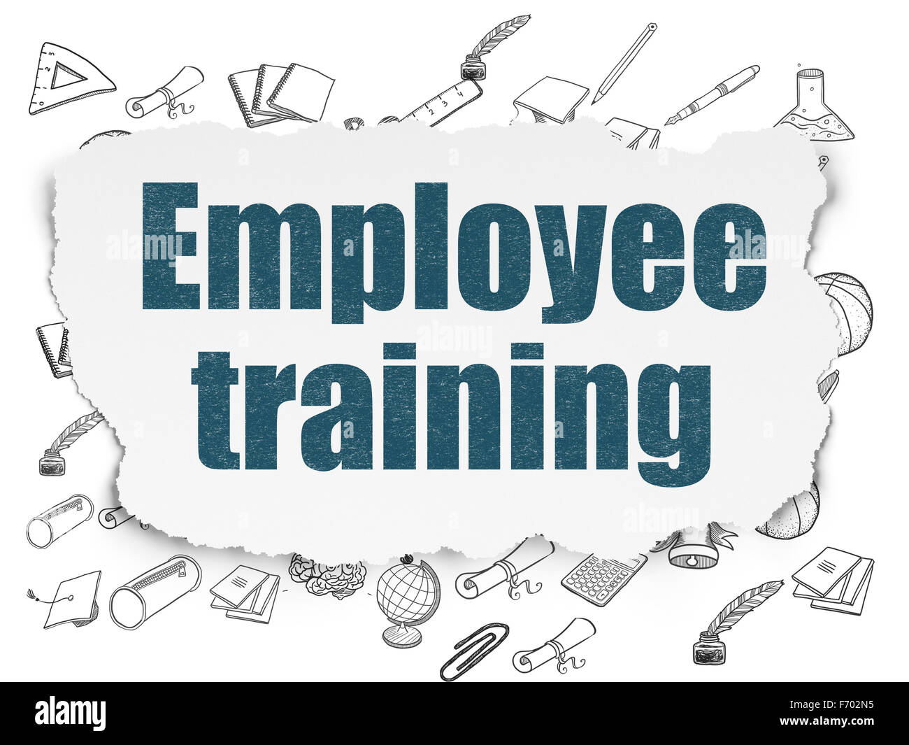Learning concept: Employee Training on Torn Paper background Stock ...
