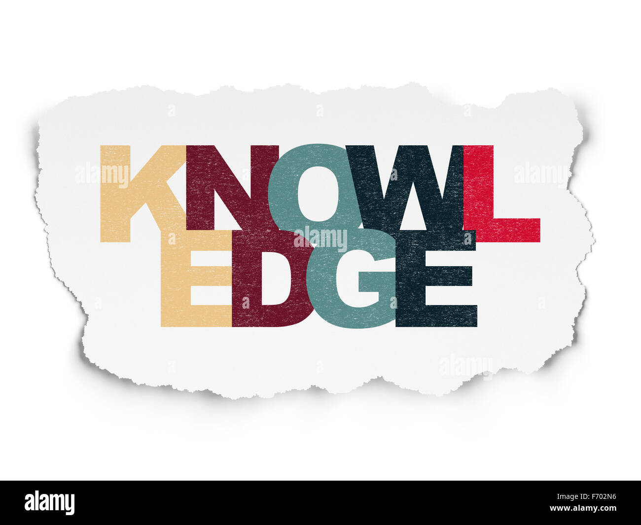 Education concept: Knowledge on Torn Paper background Stock Photo - Alamy