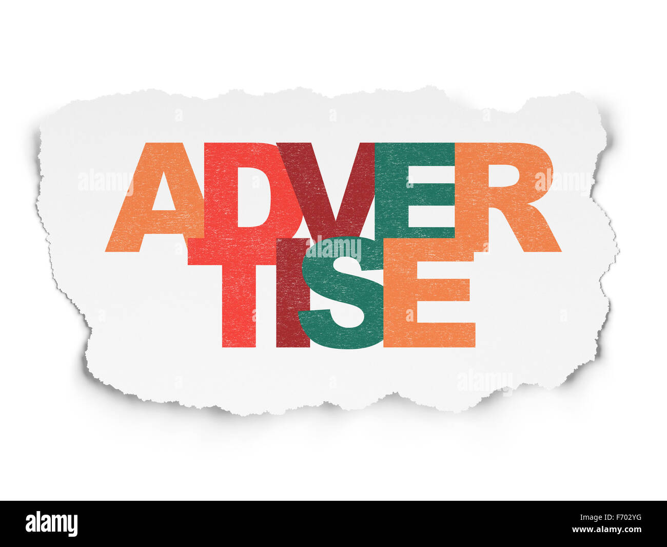 Advertising concept: Advertise on Torn Paper background Stock Photo - Alamy