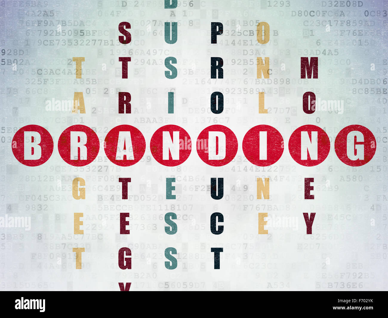 Advertising concept: Branding in Crossword Puzzle Stock Photo - Alamy