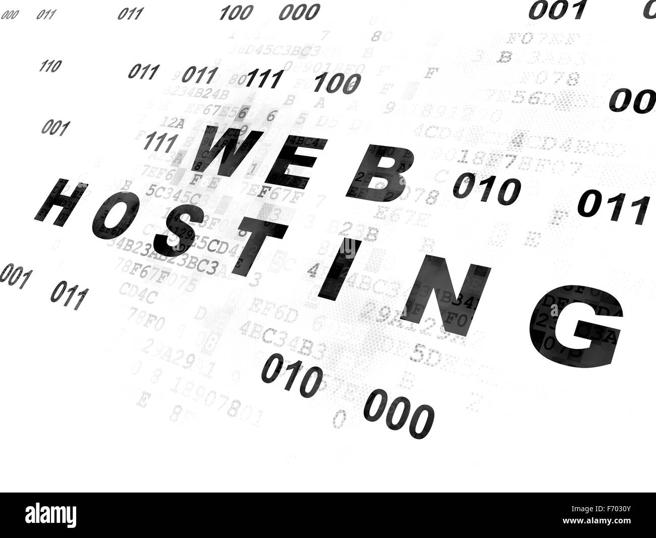 Web design text binary data Black and White Stock Photos & Images - Alamy