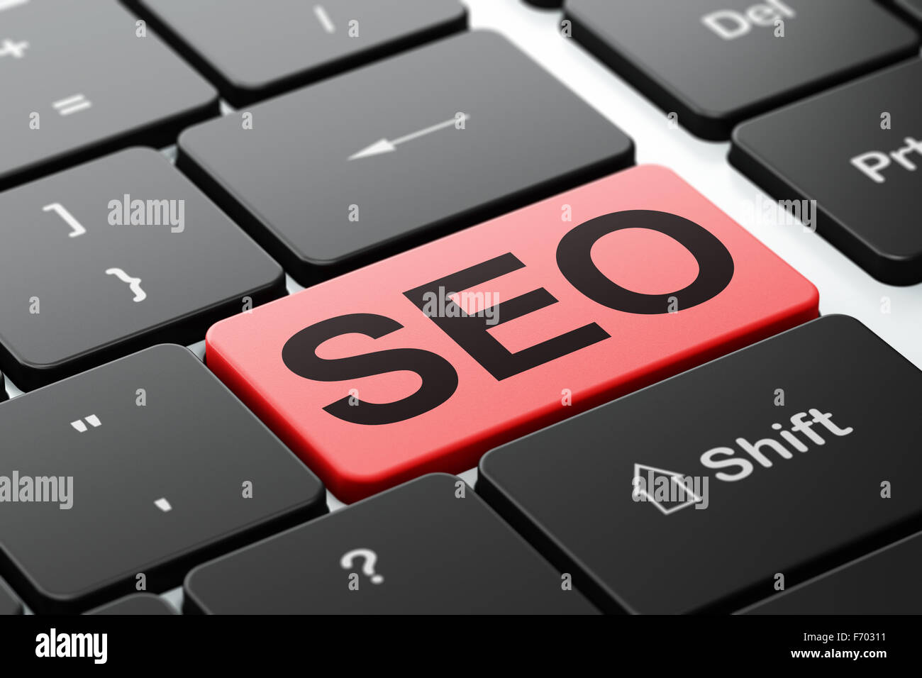 Web development concept: SEO on computer keyboard background Stock ...