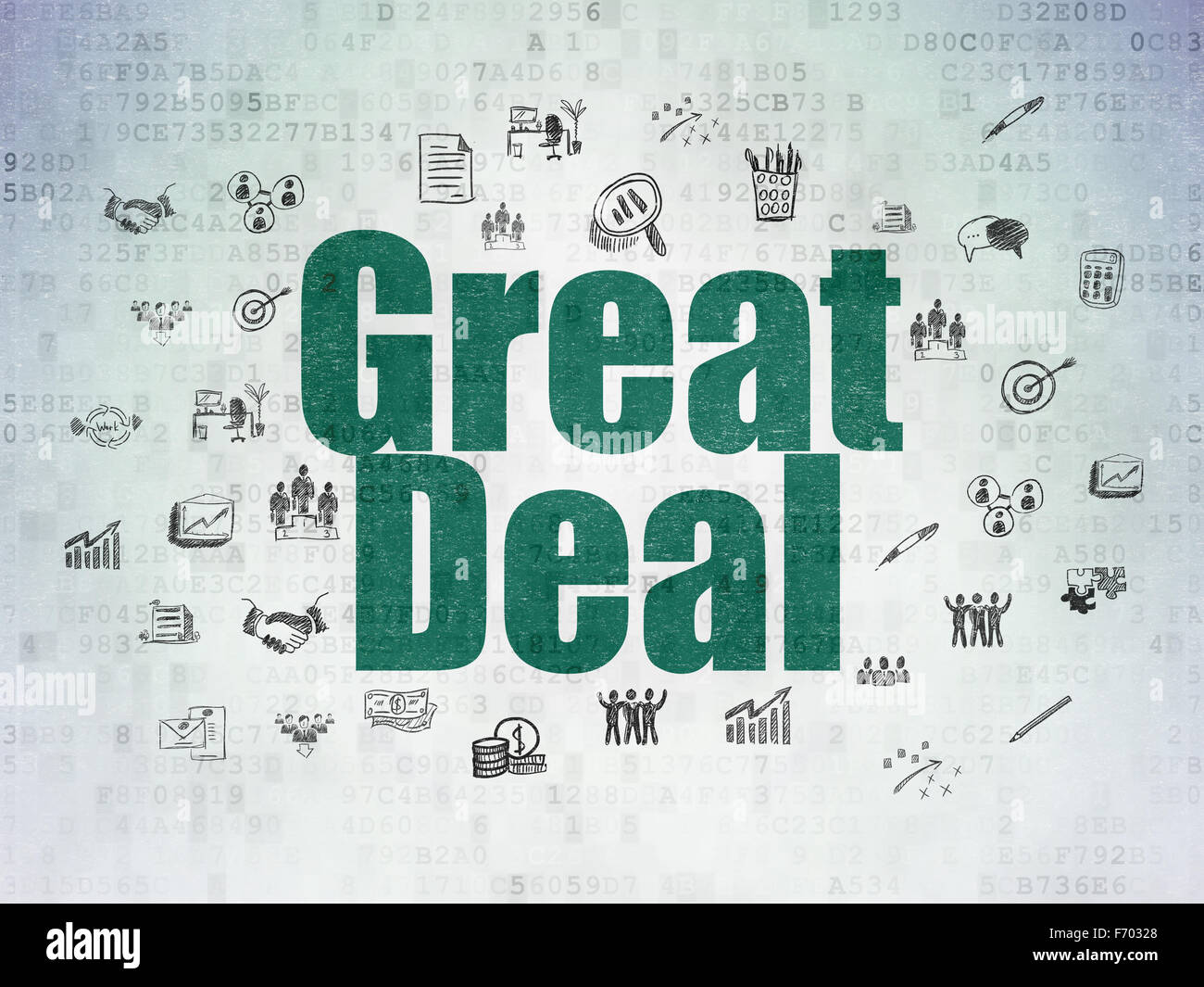 Finance concept: Great Deal on Digital Paper background Stock Photo - Alamy