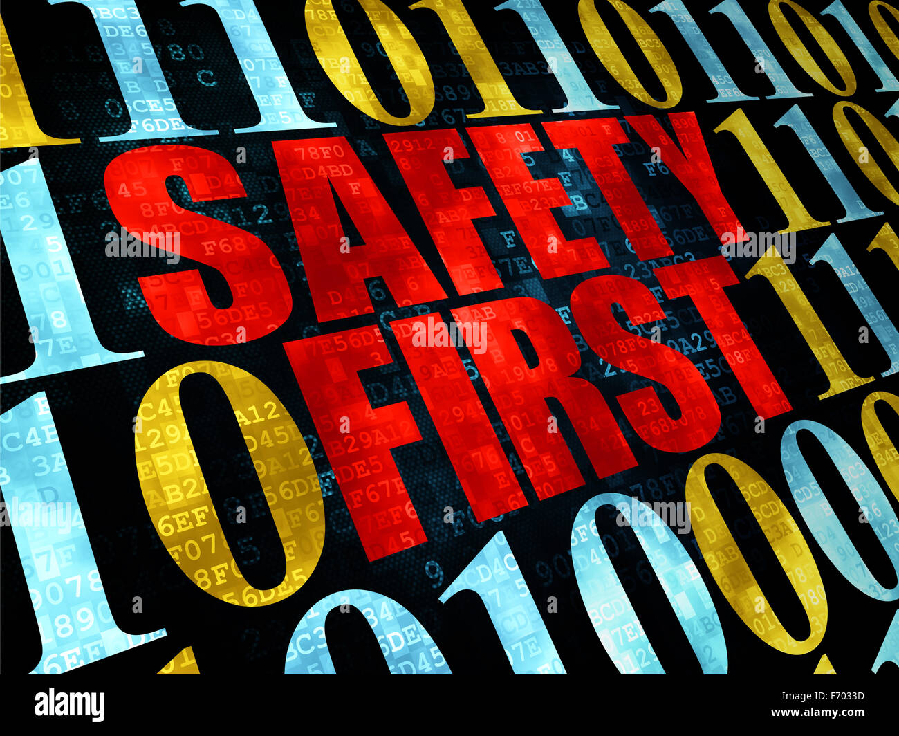 Safety concept: Safety First on Digital background Stock Photo - Alamy