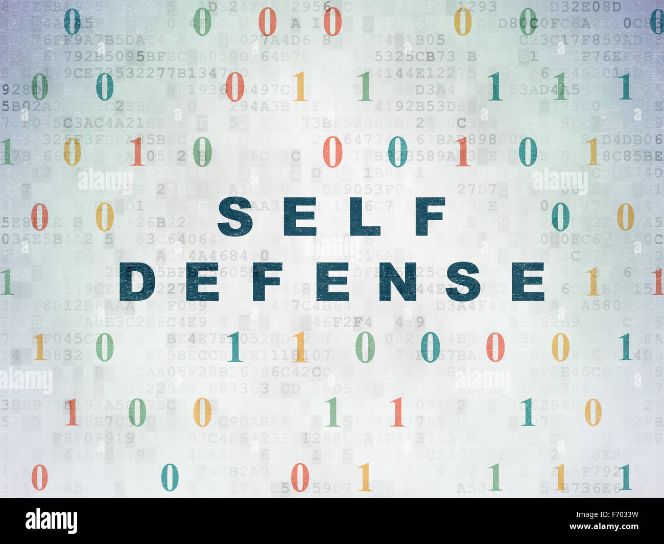 Safety concept: Self Defense on Digital Paper background Stock Photo ...