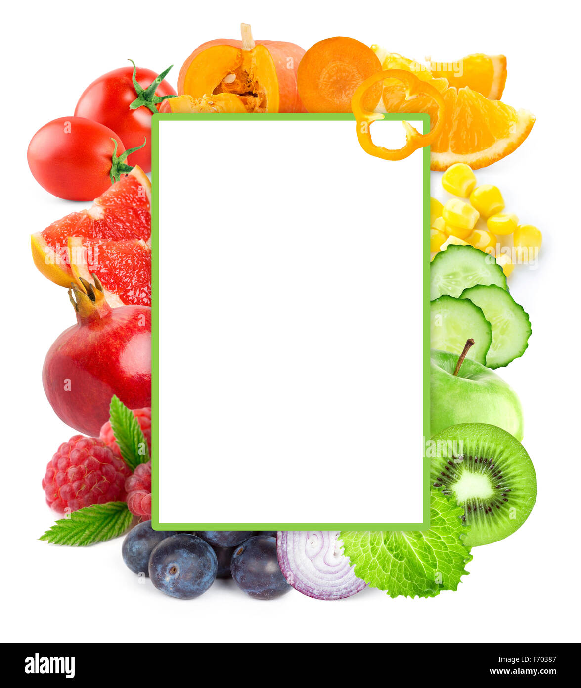 Fresh color fruits and vegetables. Food concept Stock Photo - Alamy