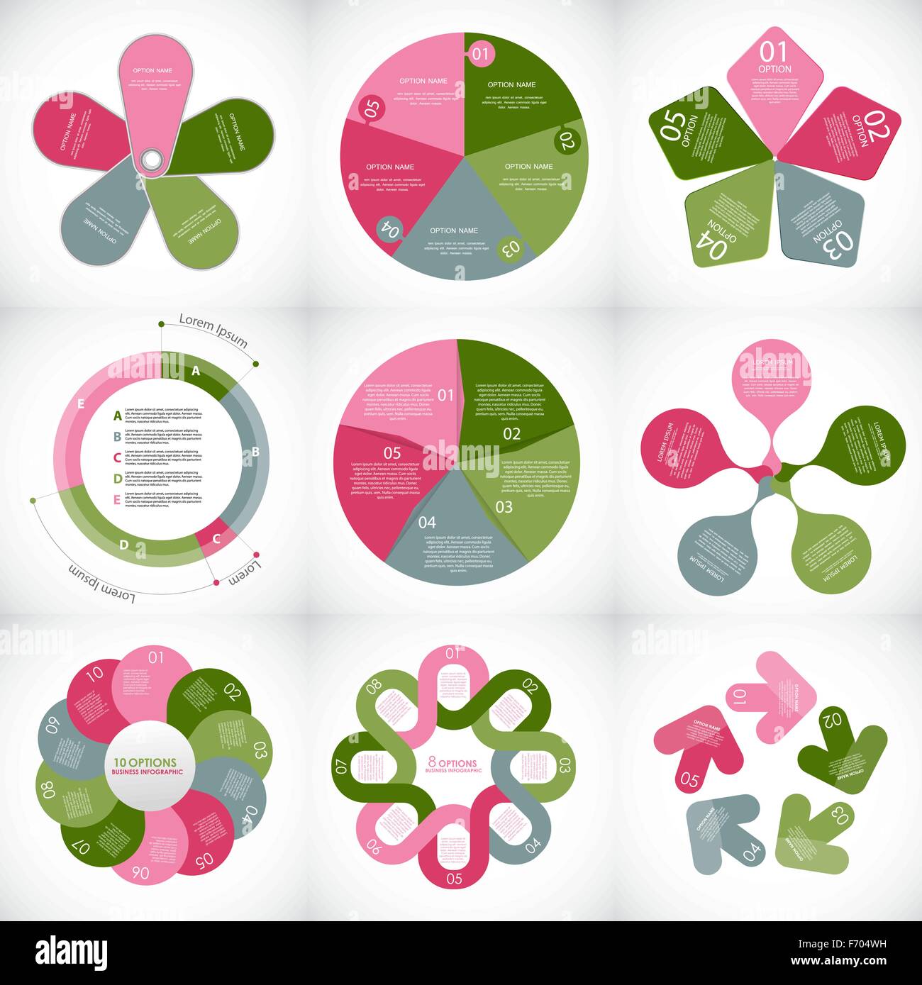 Collection of Infographic Templates for Business Vector Illustra Stock ...