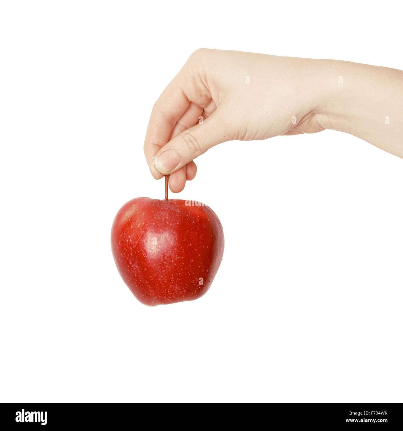 hand holding red apple Stock Photo - Alamy