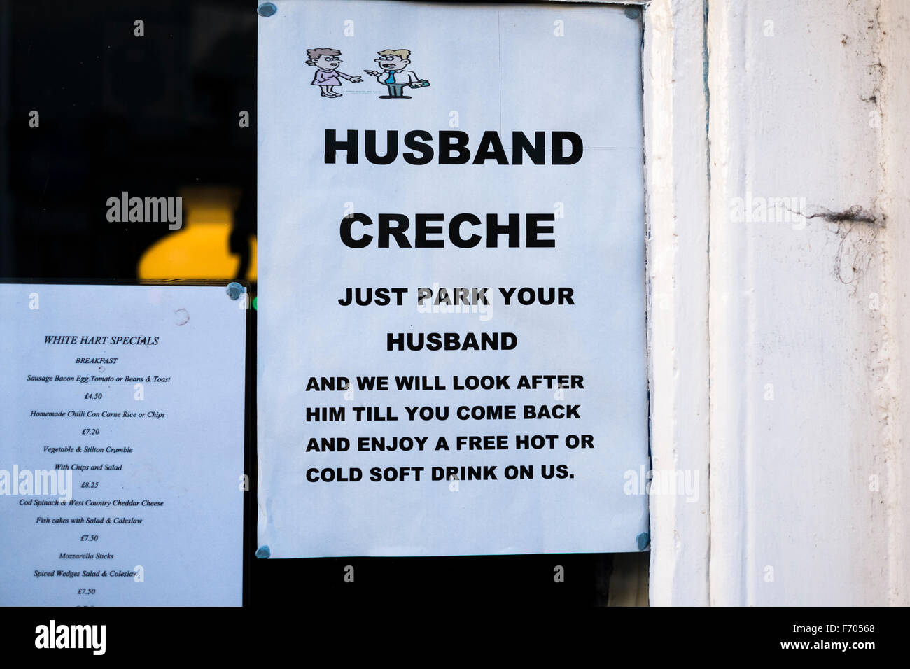 Sign in pub window - Husband Creche Just Park Your Husband and we will ...