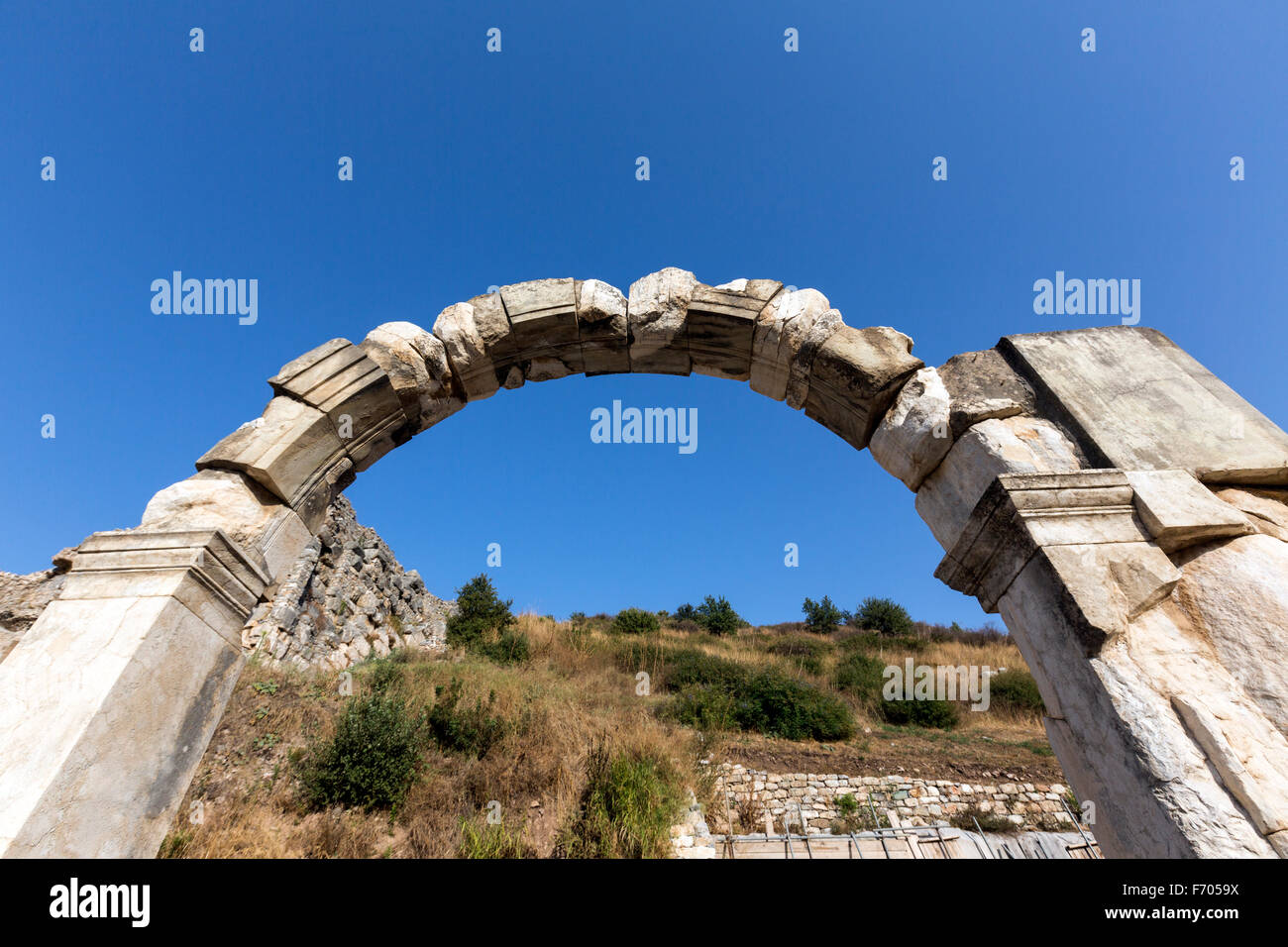 Arch in Ephesus, an ancient Greek city on the coast of Ionia Stock ...