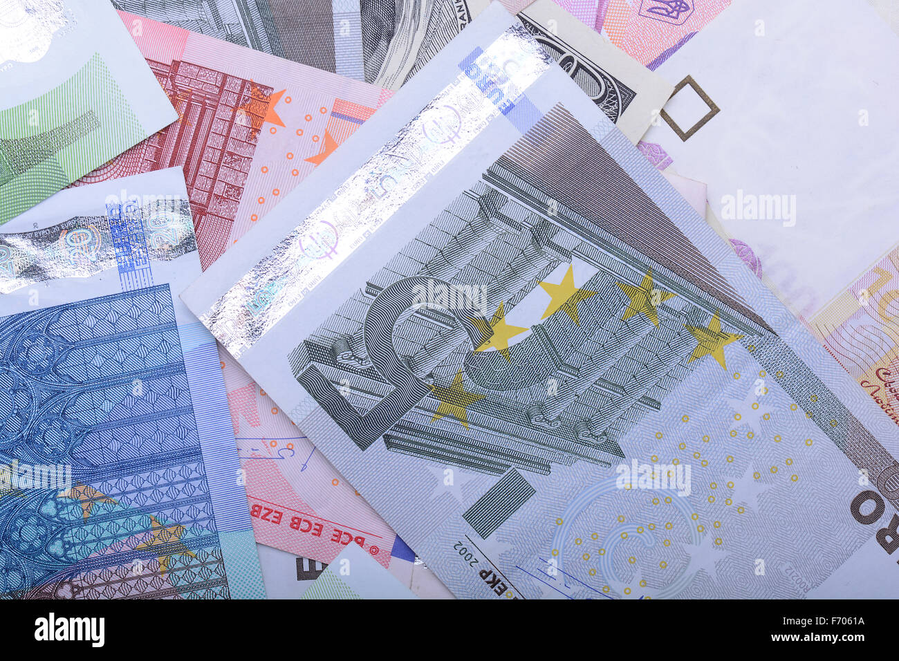 European banknotes, Euro currency from Europe, Euros Stock Photo - Alamy