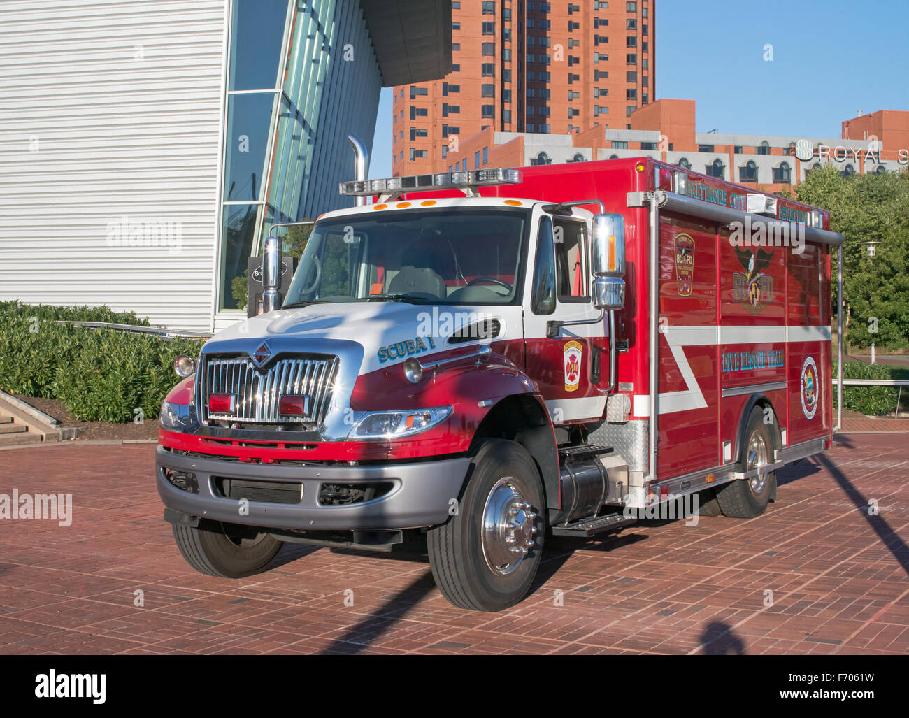 SCUBA 1 dive rescue truck, Baltimore, Maryland, USA Stock Photo - Alamy
