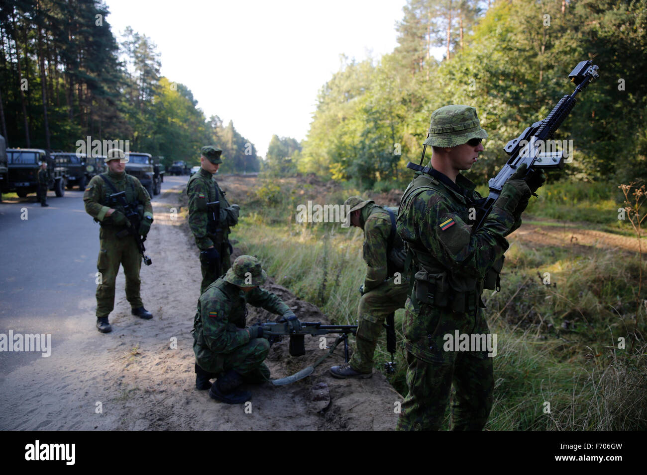 Members of the Lithuanian military train with Nato Troops during the ...