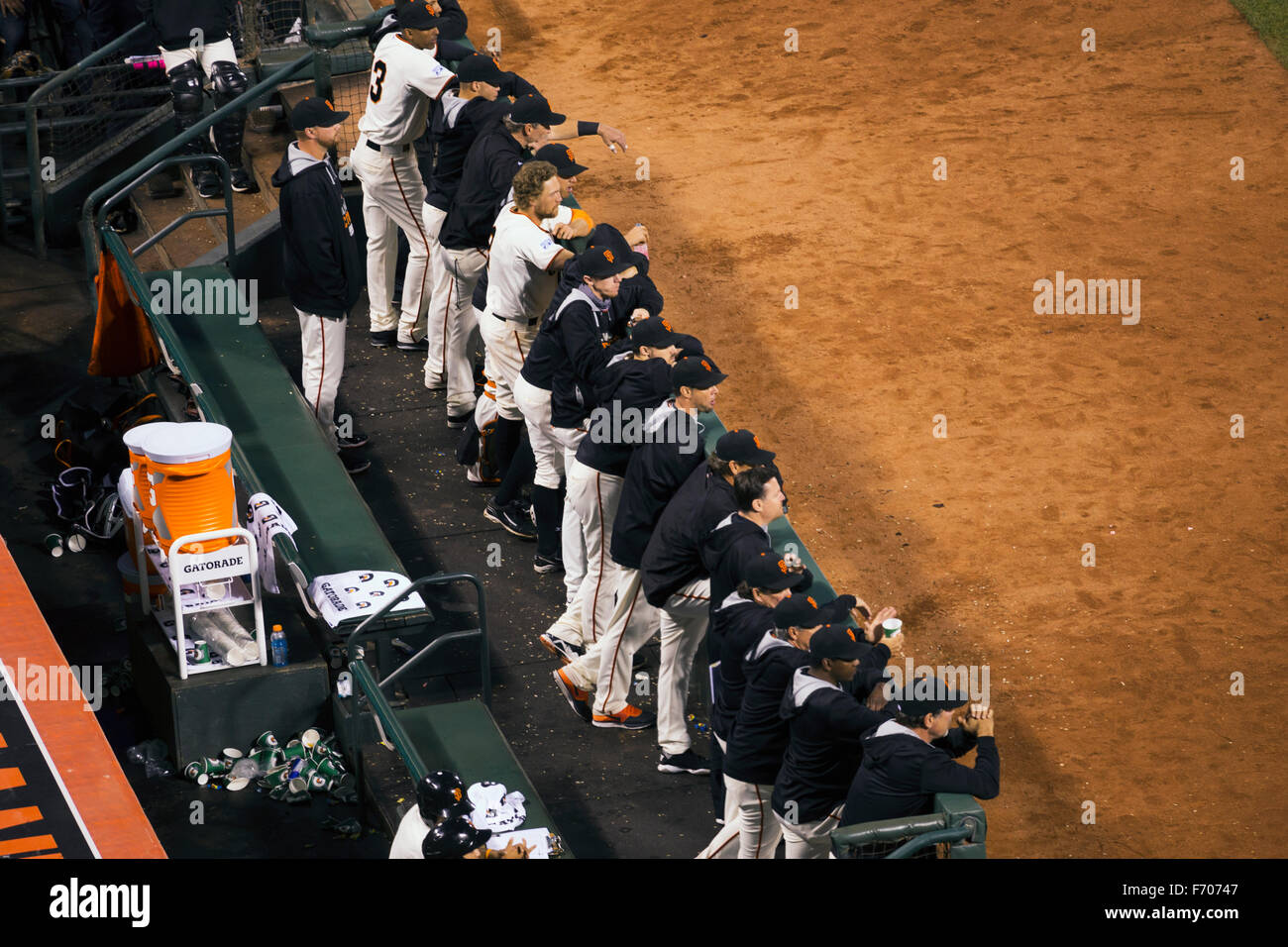 San Francisco, California, USA, October 16, 2014, AT&T Park, baseball ...