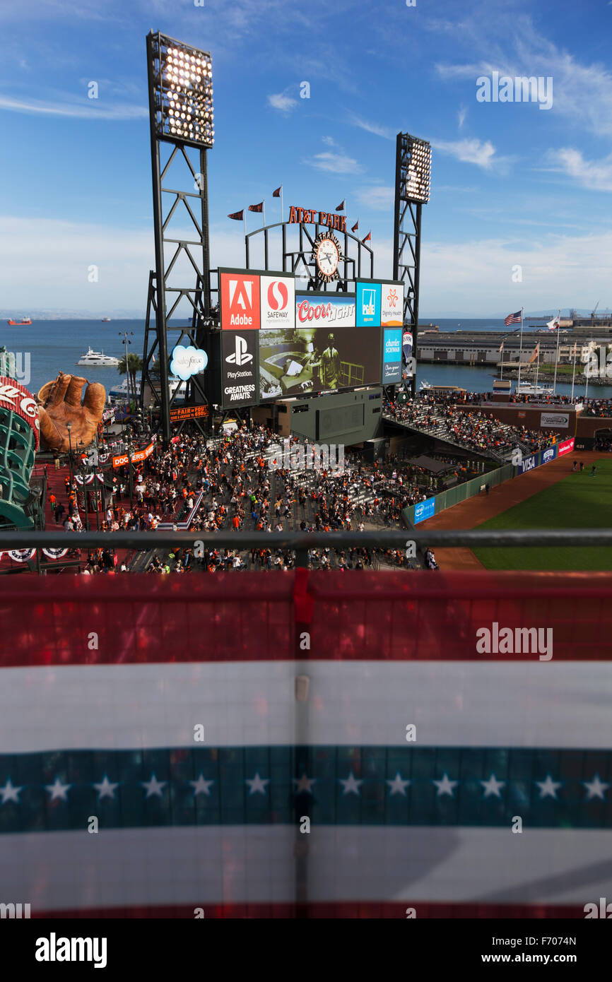 San Francisco, California, USA, October 16, 2014, AT&T Park, baseball ...