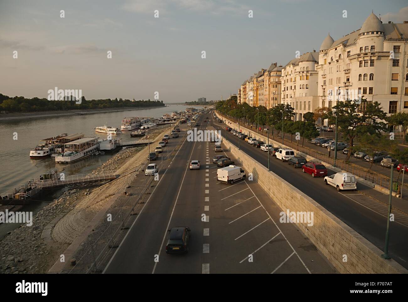 Urban street by the river Stock Photo - Alamy