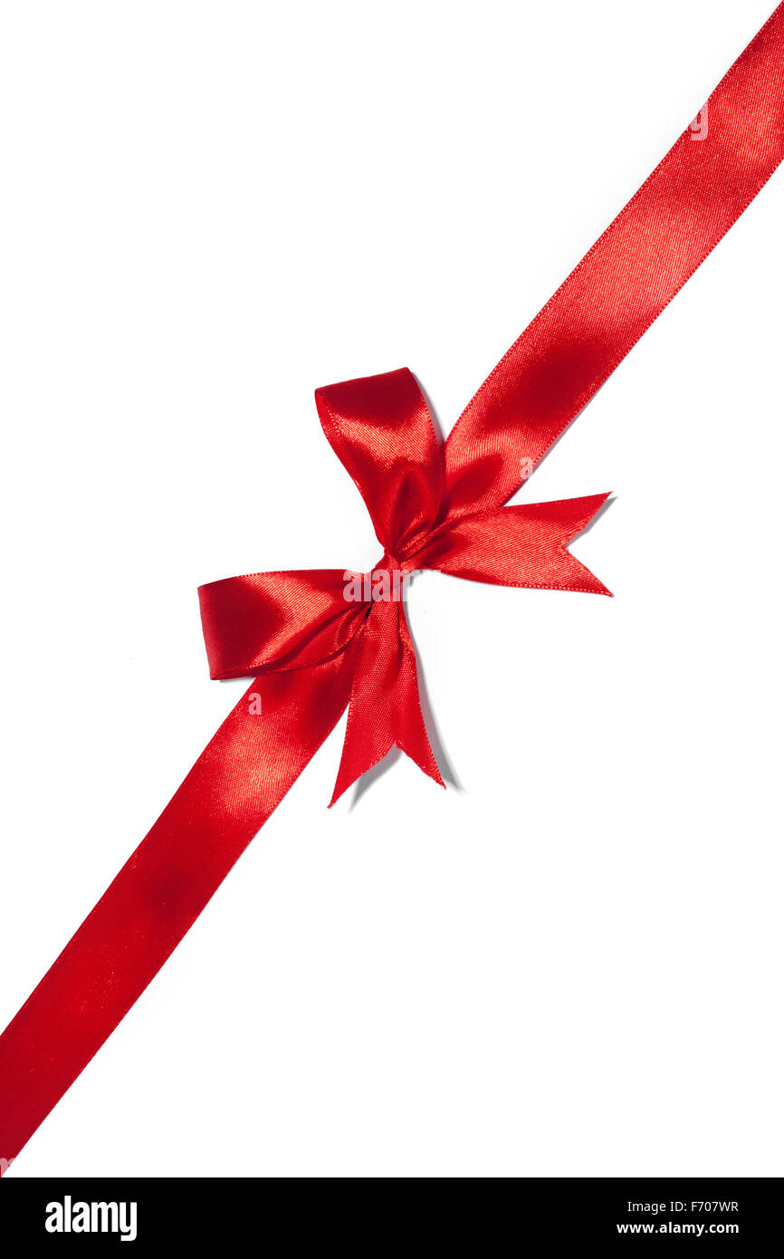 Shiny red satin ribbon Stock Photo - Alamy