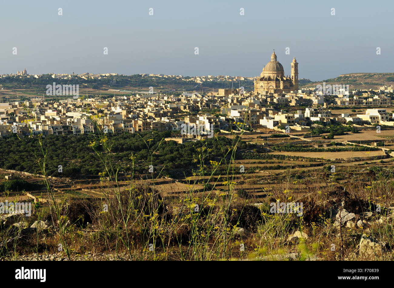 The village of Xewkija (or Ix-Xewkija) and its famous Church of Saint ...