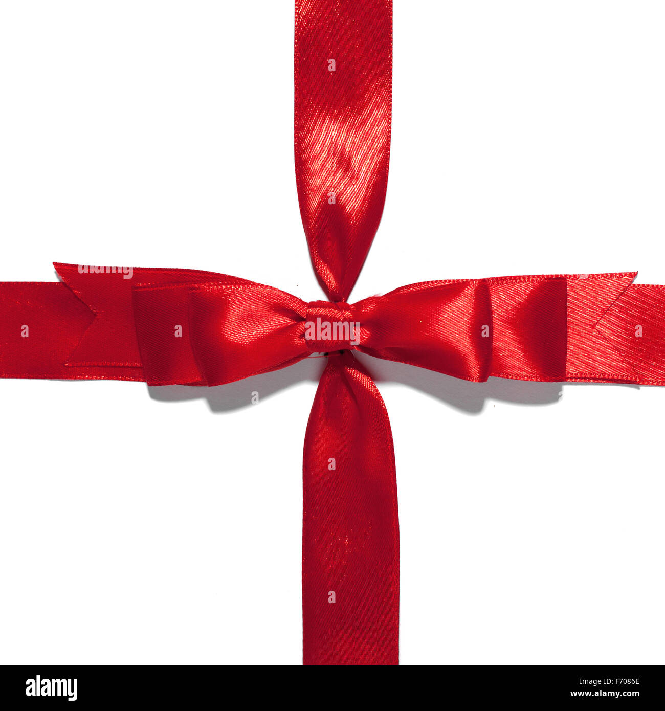 Red ribbons with bow Stock Photo - Alamy