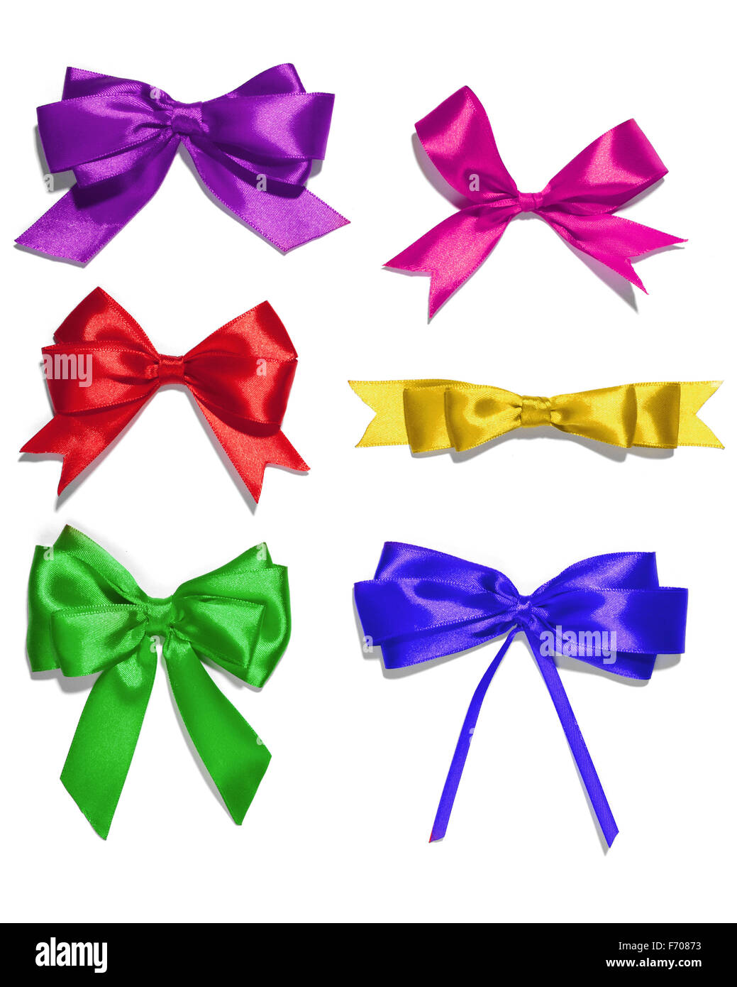 Shiny satin ribbon on white background Stock Photo - Alamy