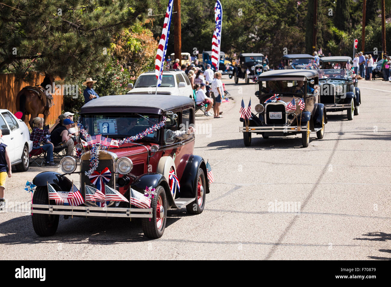 Oak View, California, USA, May 24, 2015, Memorial Day Parade features ...