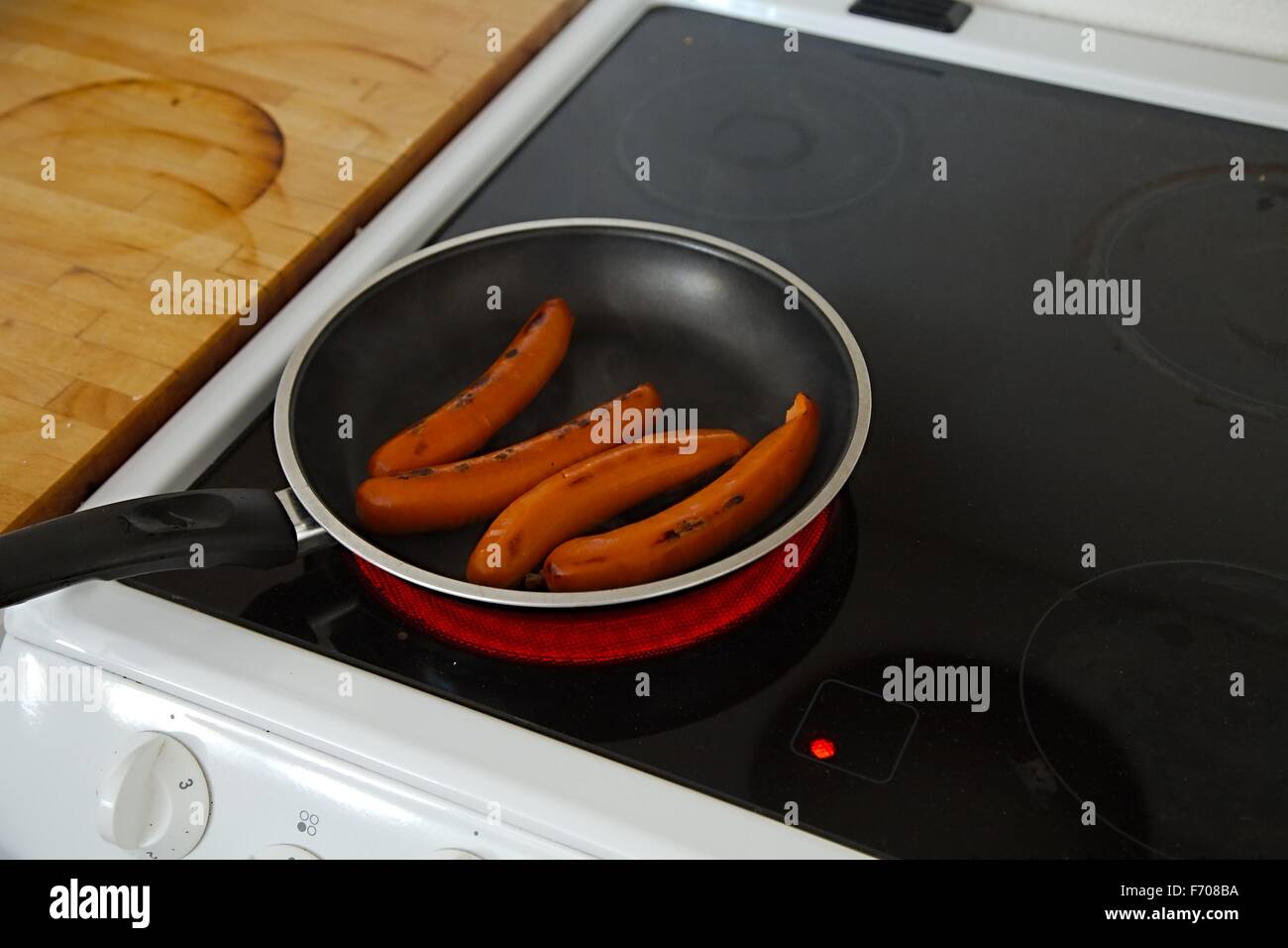 Preparing simple breakfast Stock Photo - Alamy