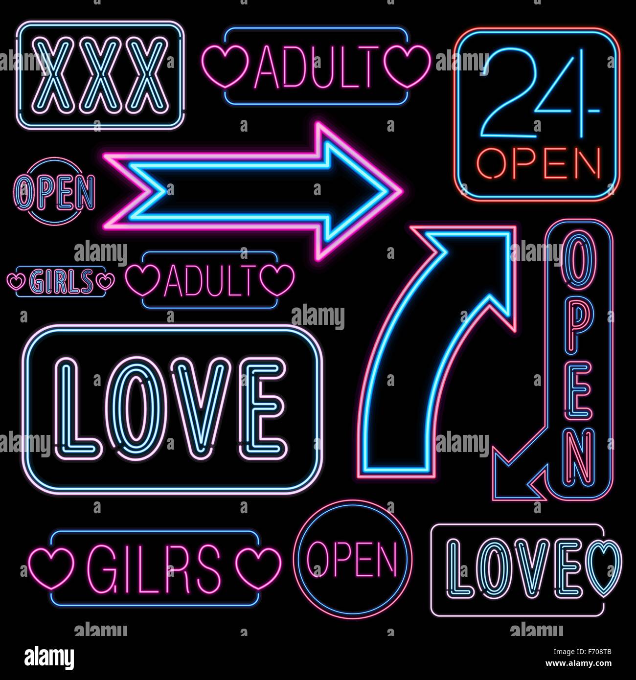 Neon lettering bar Stock Vector Images - Alamy