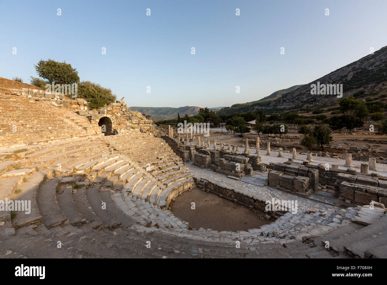 The Odeon, a small roofed theater constructed by Vedius Antonius in ...